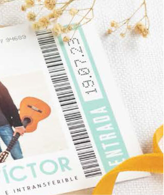 ️ INVITACIÓN TICKET | Papeleríaboda.com